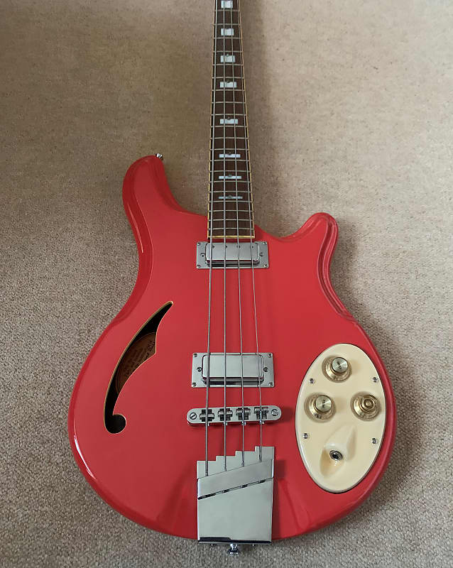 Italia Rimini 4 String Electric Red- Vintage Style! - Rock Stock Stores