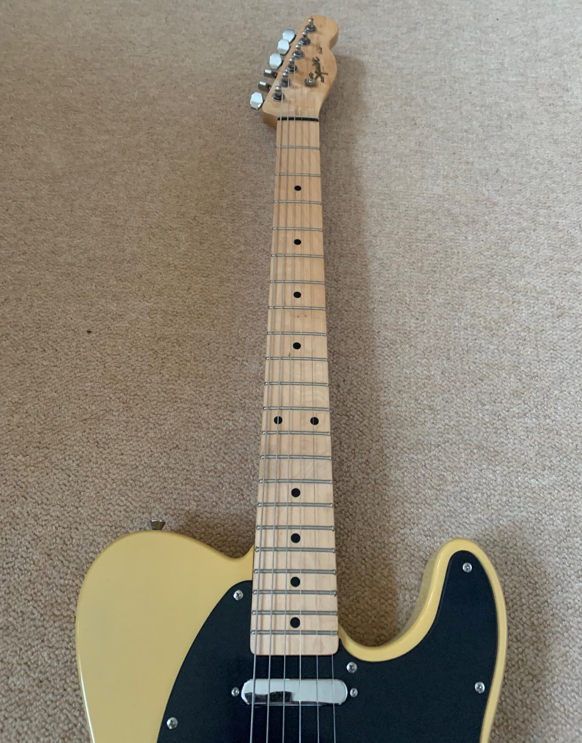 Squier telecaster in butter scotch fitted with a Shelton B Stringbender ...