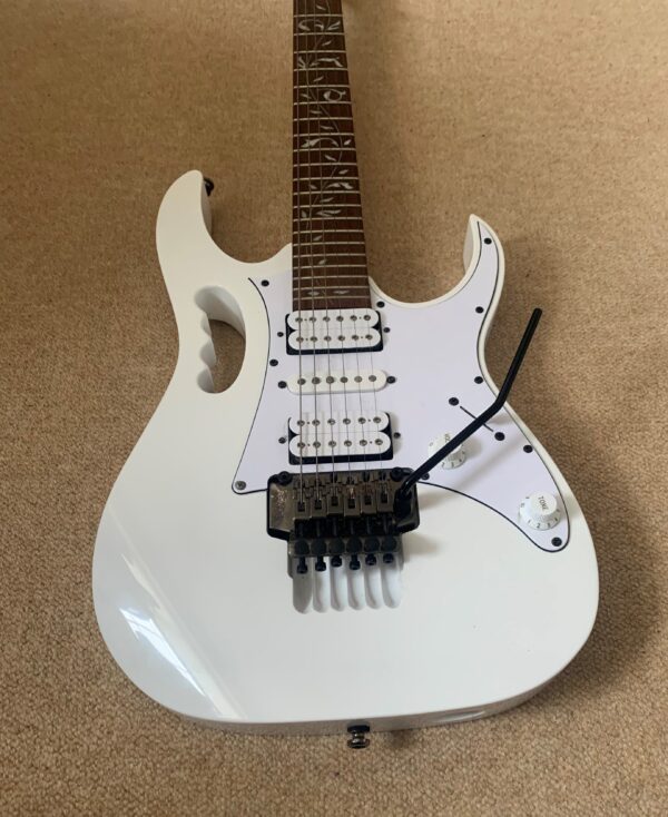 Ibanez JEMJR-WH Steve Vai Jem Junior Guitar, White - Rock Stock Stores