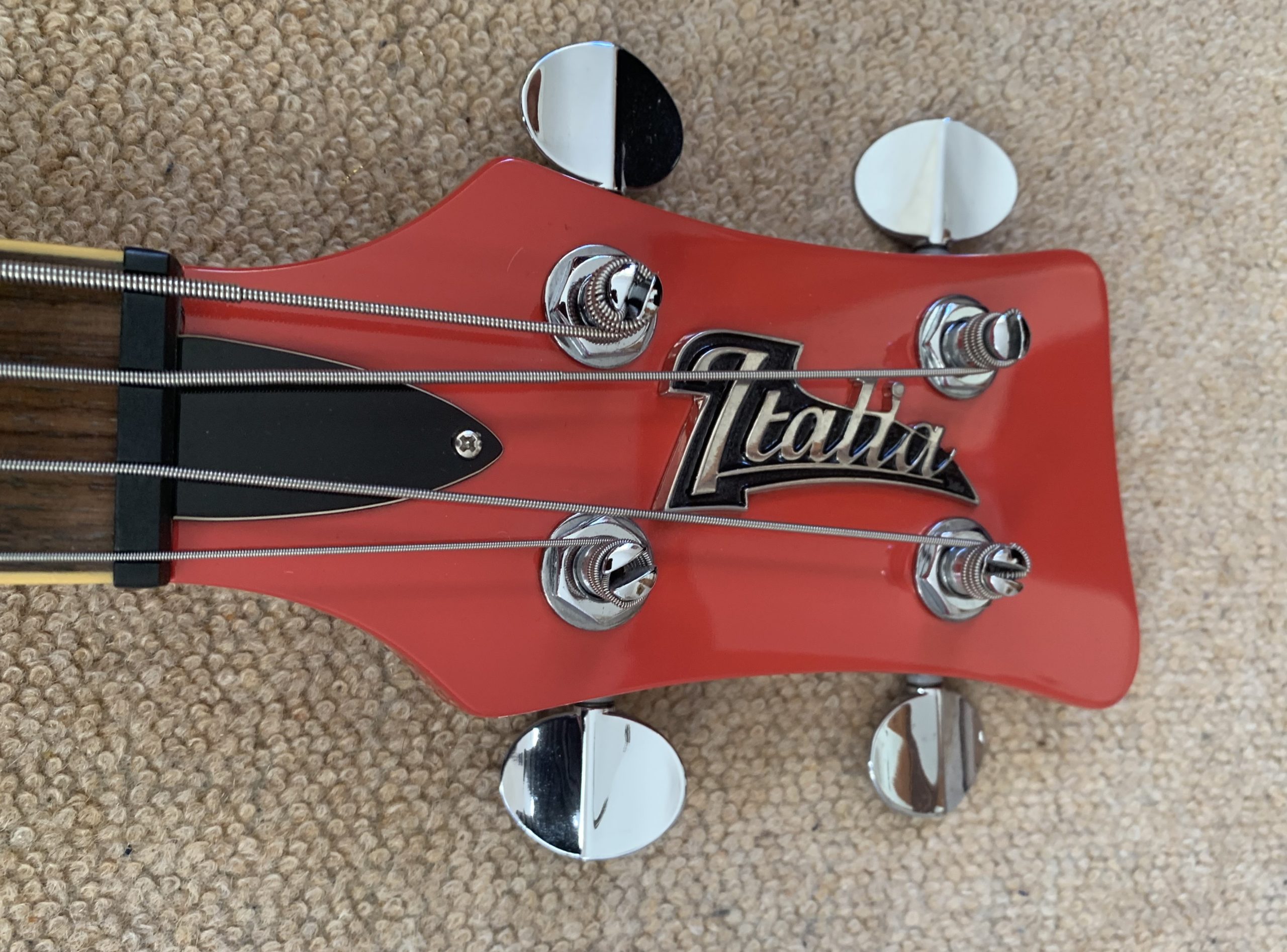 Italia Rimini 4 String Electric Red- Vintage Style! - Rock Stock Stores