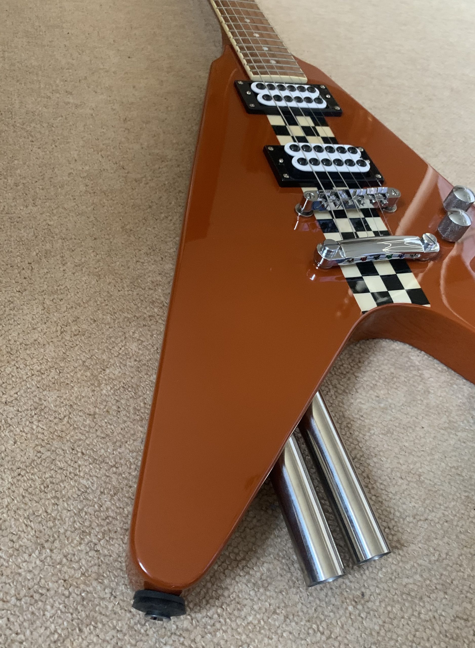 Stagg Flying V Electric Guitar G Force (Orange ish) - Rock Stock Stores