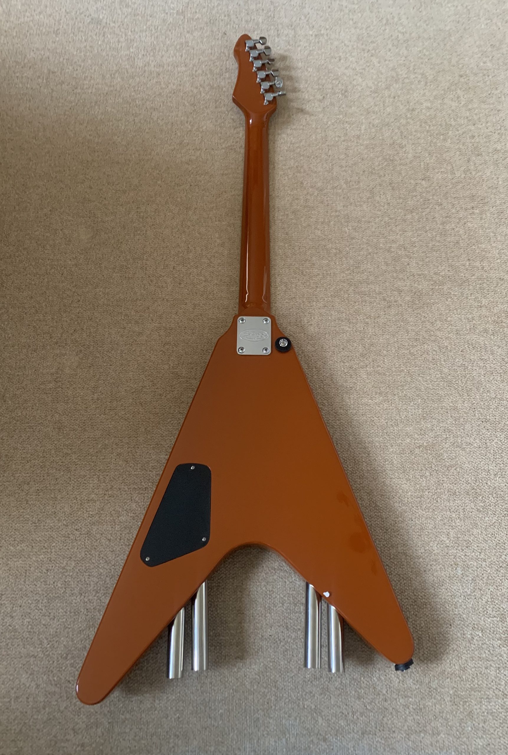 Stagg Flying V Electric Guitar G Force (Orange ish) - Rock Stock Stores