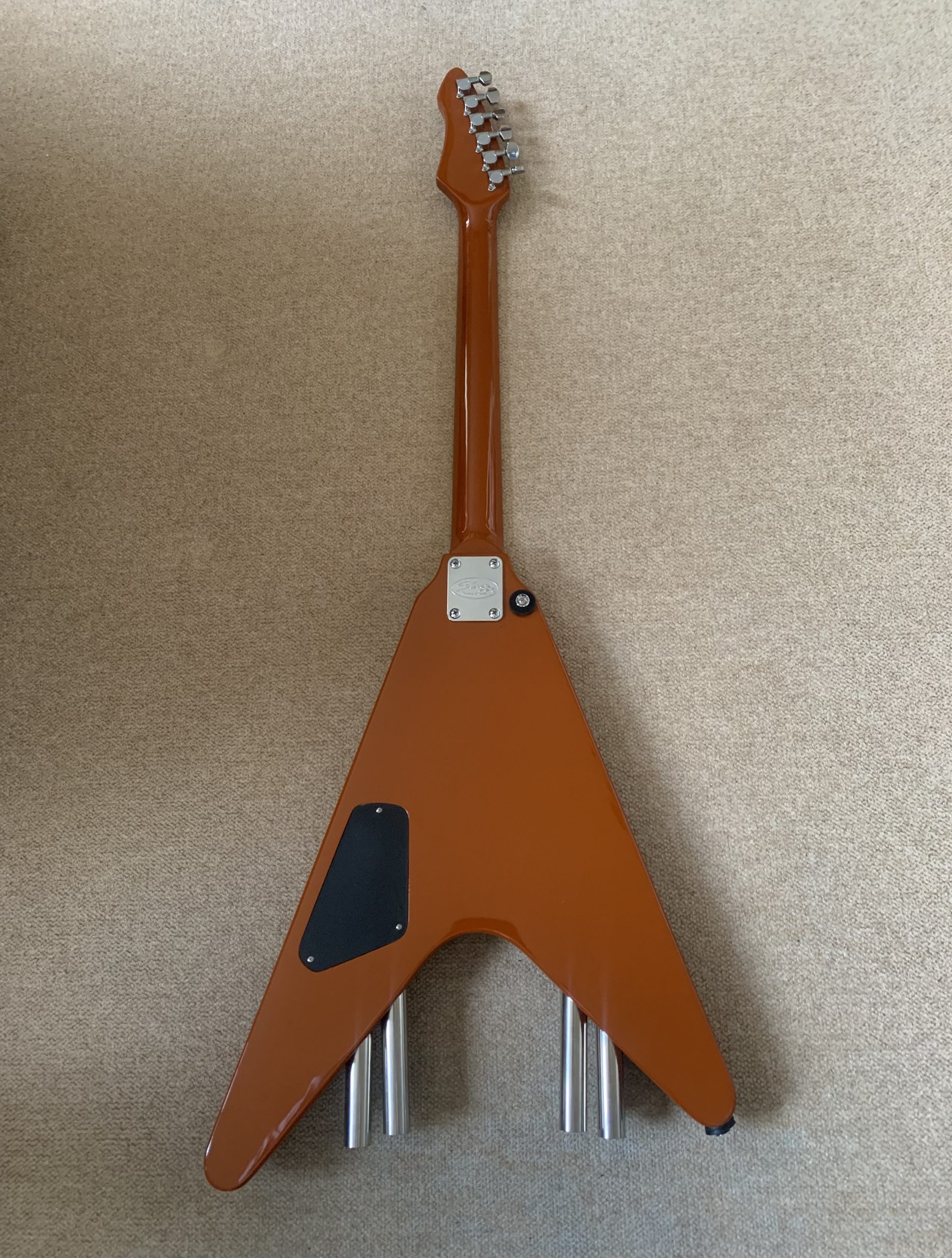 Stagg Flying V Electric Guitar G Force (Orange ish) - Rock Stock Stores