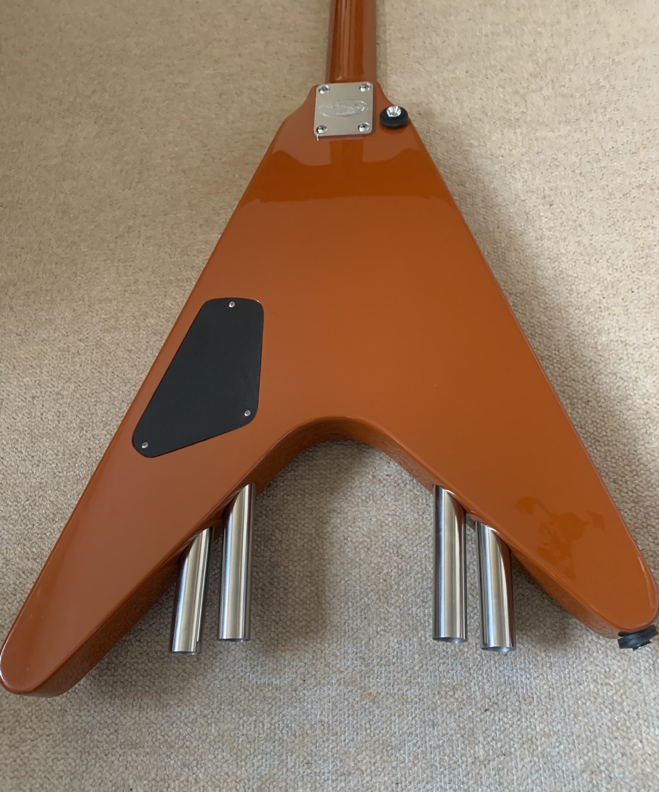 Stagg Flying V Electric Guitar G Force (Orange ish) - Rock Stock Stores