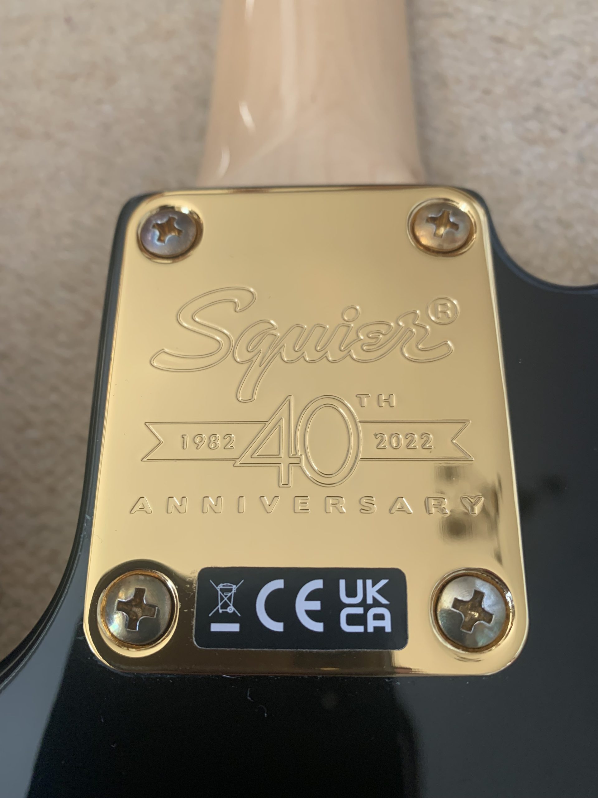 Squier 40th Anniversary Black and Gold Edition Telecaster 2022 - Rock ...