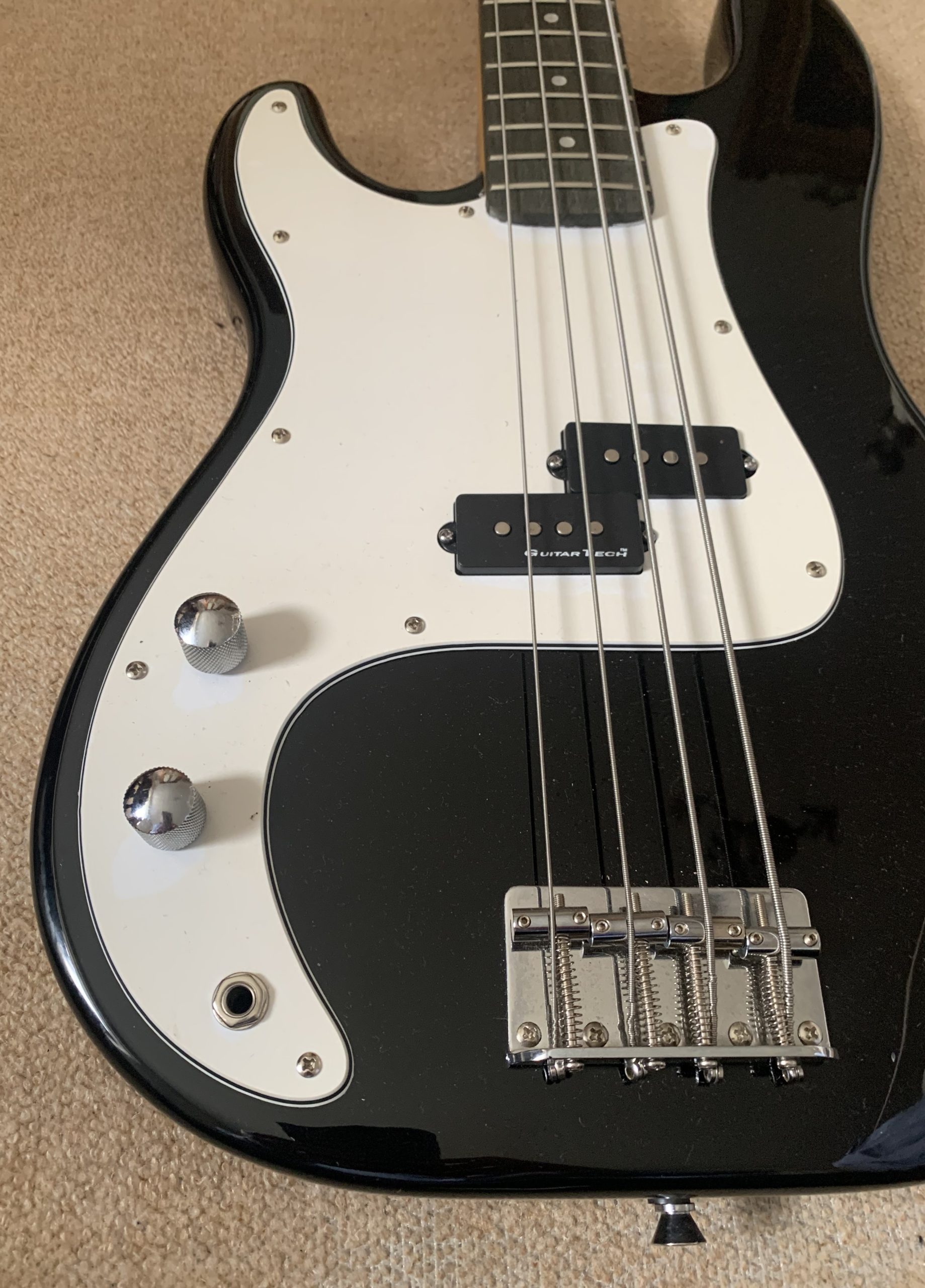 Encore Blaster Series Bass Guitar - Left Handed, Black - Rock Stock Stores