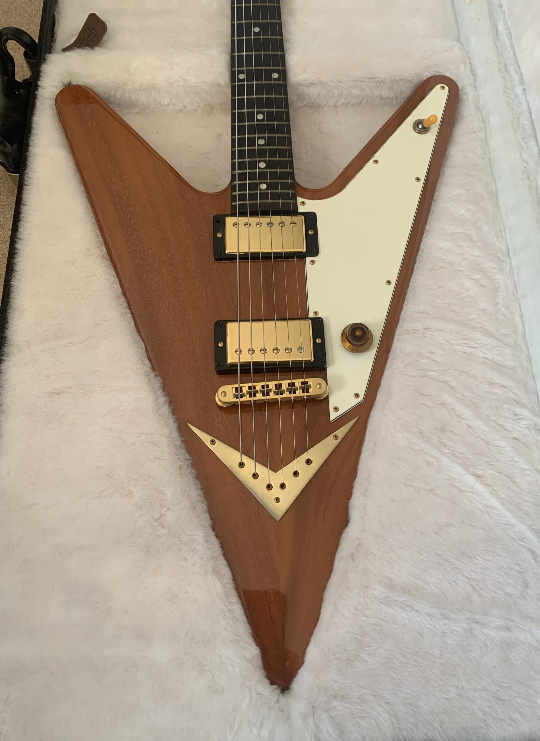 Gibson USA Flying V Reverse Natural Finish / Gold Fittings 2007 Limited ...